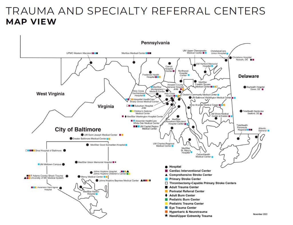 Trauma Centers - Maryland TraumaNET